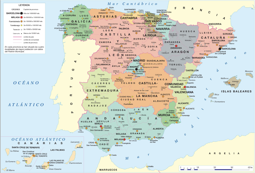Spanish map of Spain: Explore the diverse geography – Blanbla